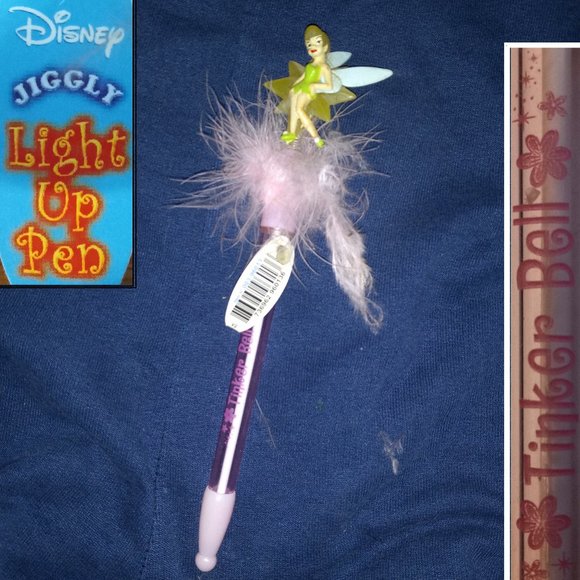 Disney | Accessories | Tinker Bell Jiggly Light Up Pen | Poshmark